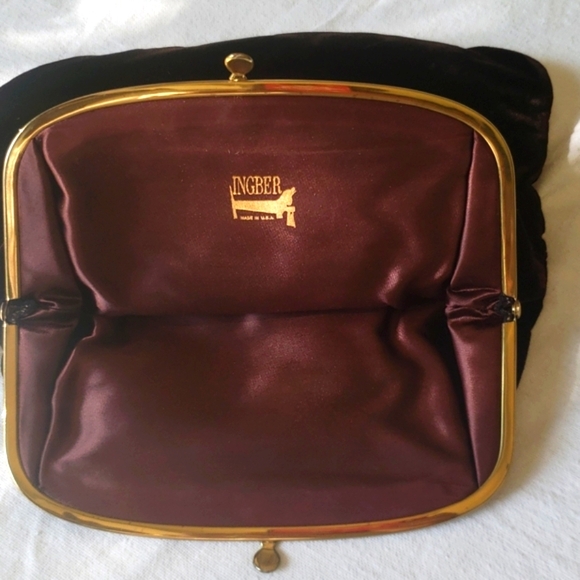 Ingber | Bags | Vintage Brown Velvet Clutch | Poshmark